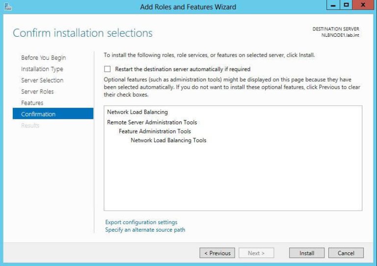 Creating a Windows cluster: part 6 - Creating a network load balancing