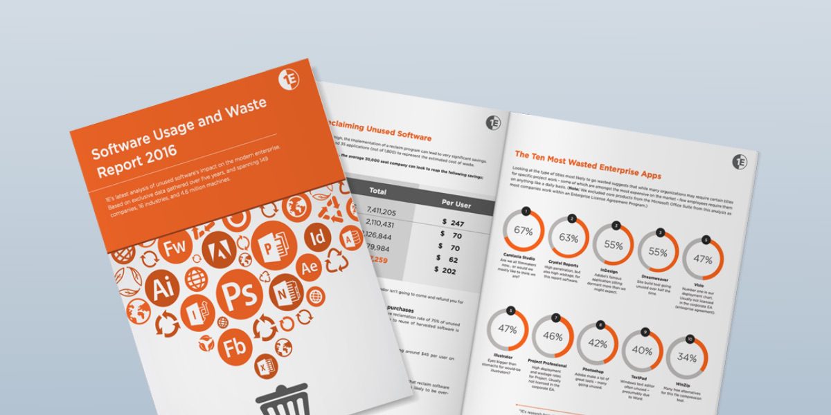 Software Usage and Waste Report 2016 - 1E Resources
