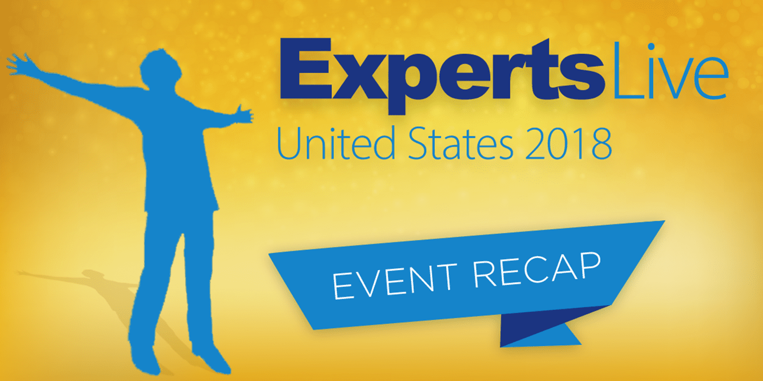 A first-timer's view from Experts Live US - 1E