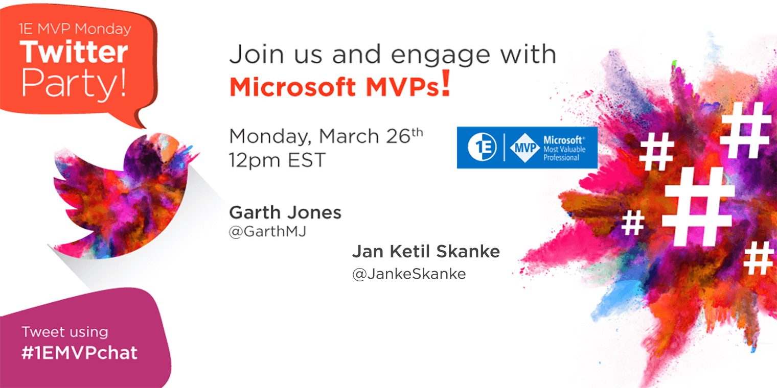 #1EMVPchat Twitter Party March 26th - 1E