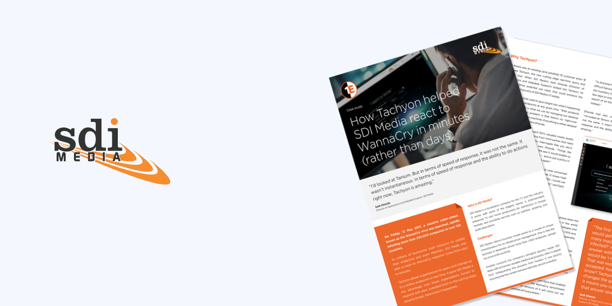 How Tachyon helped SDI Media react to WannaCry in minutes