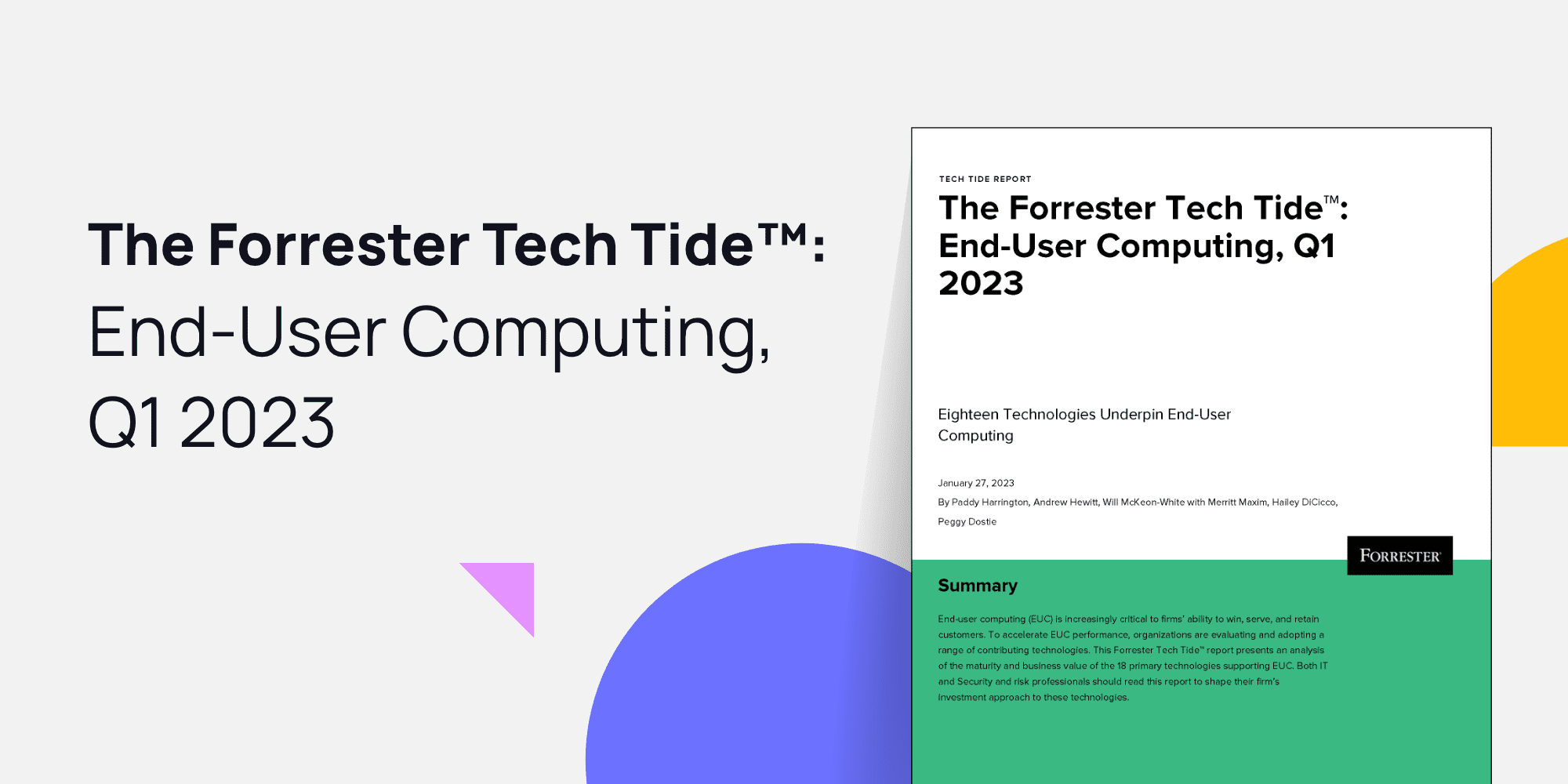 DEX in context: Forrester EUC Tech Tide 2023 - 1E